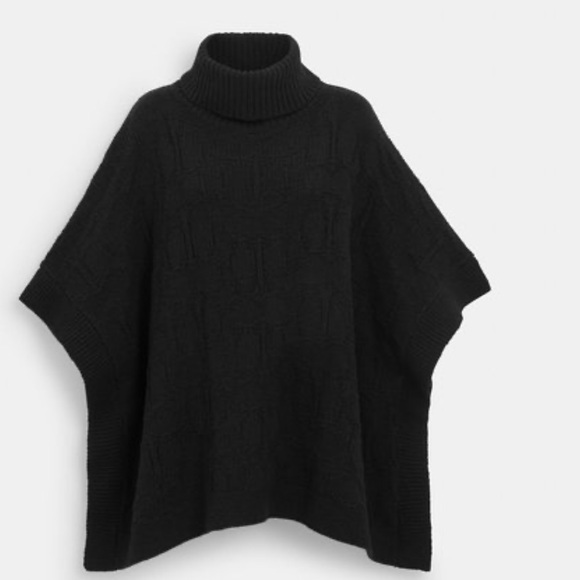 Coach | Sweaters | Nwt Coach Signature Knit Poncho | Poshmark